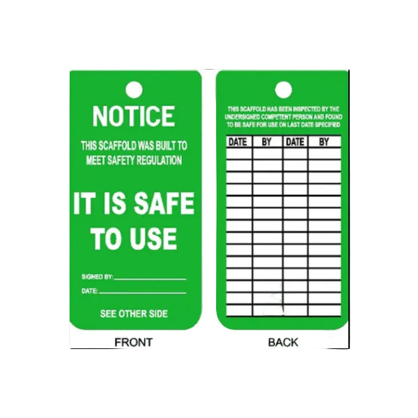 Scaffolding Tag – Green – Shield Souq
